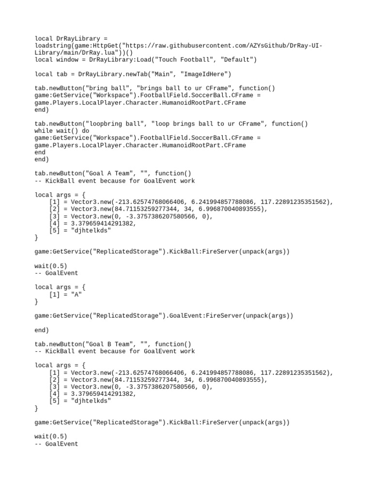 Touch Football Script Features | PDF
