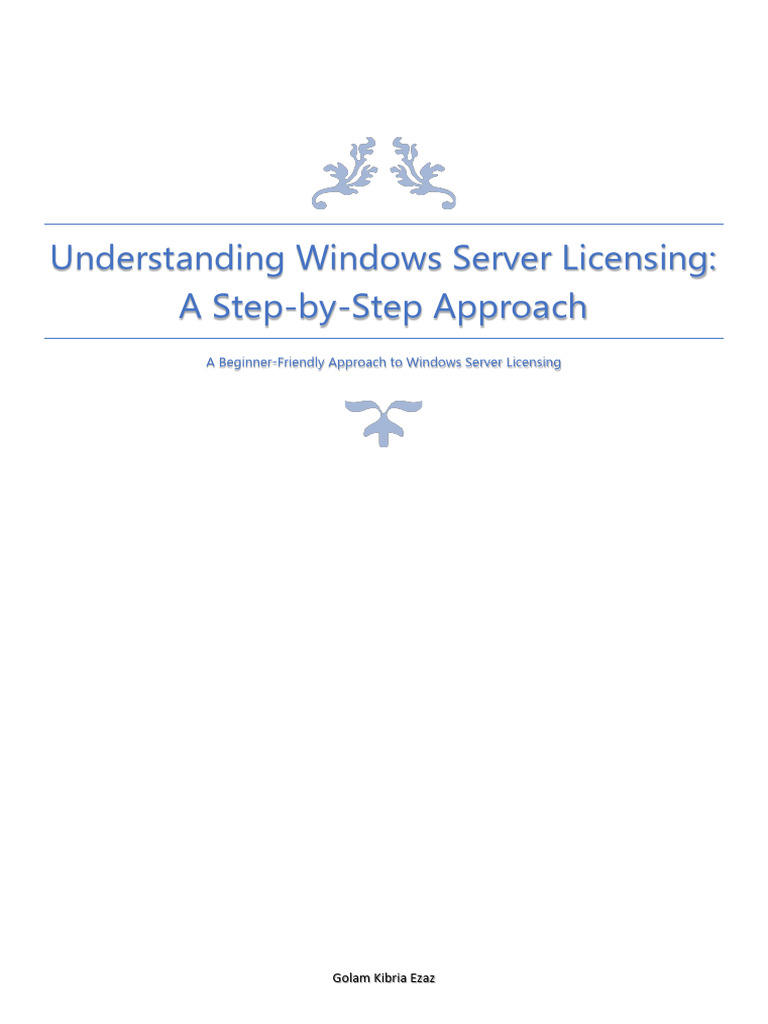 Undertanding Windows Server Licensing a Step by Step Approach | PDF | Hyper V | Virtual Machine