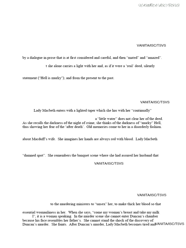 The Sleepwalking scene Act 5 scene 1_signed | PDF | Macbeth ...