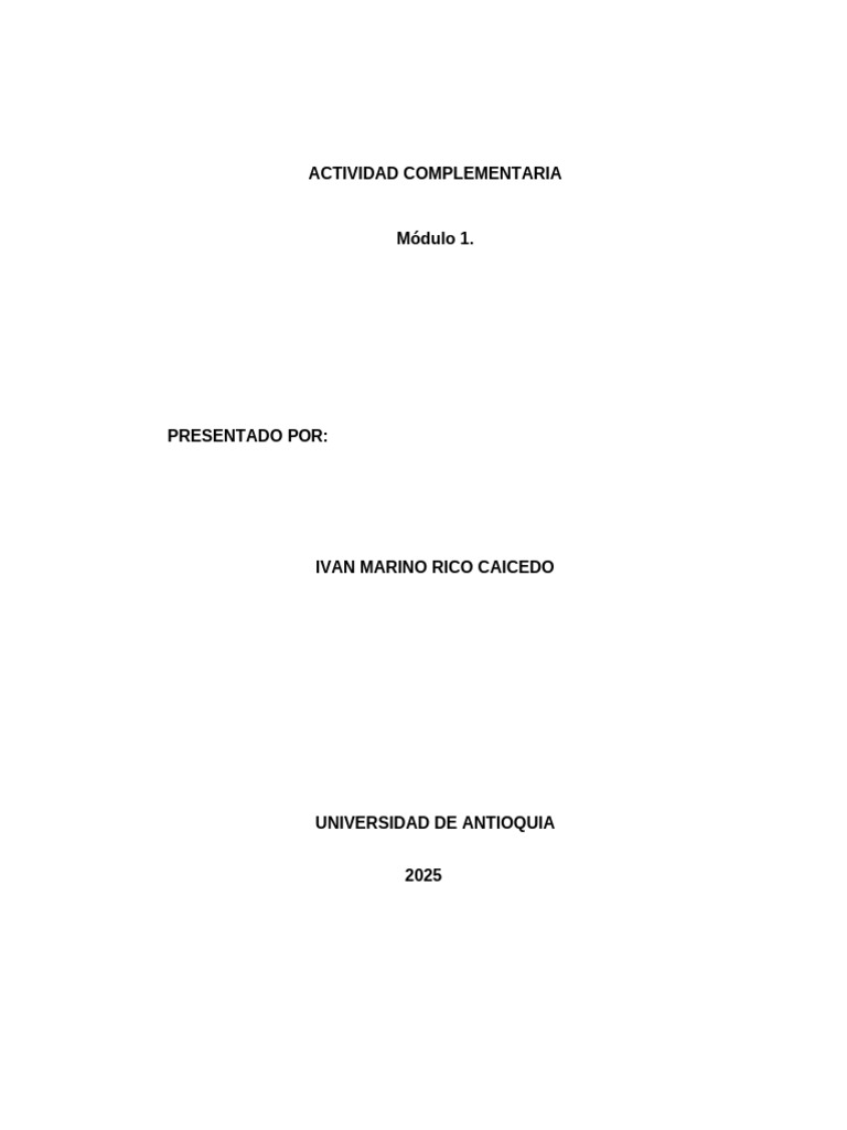 ACTIVIDAD COMPLEMENTARIA | PDF