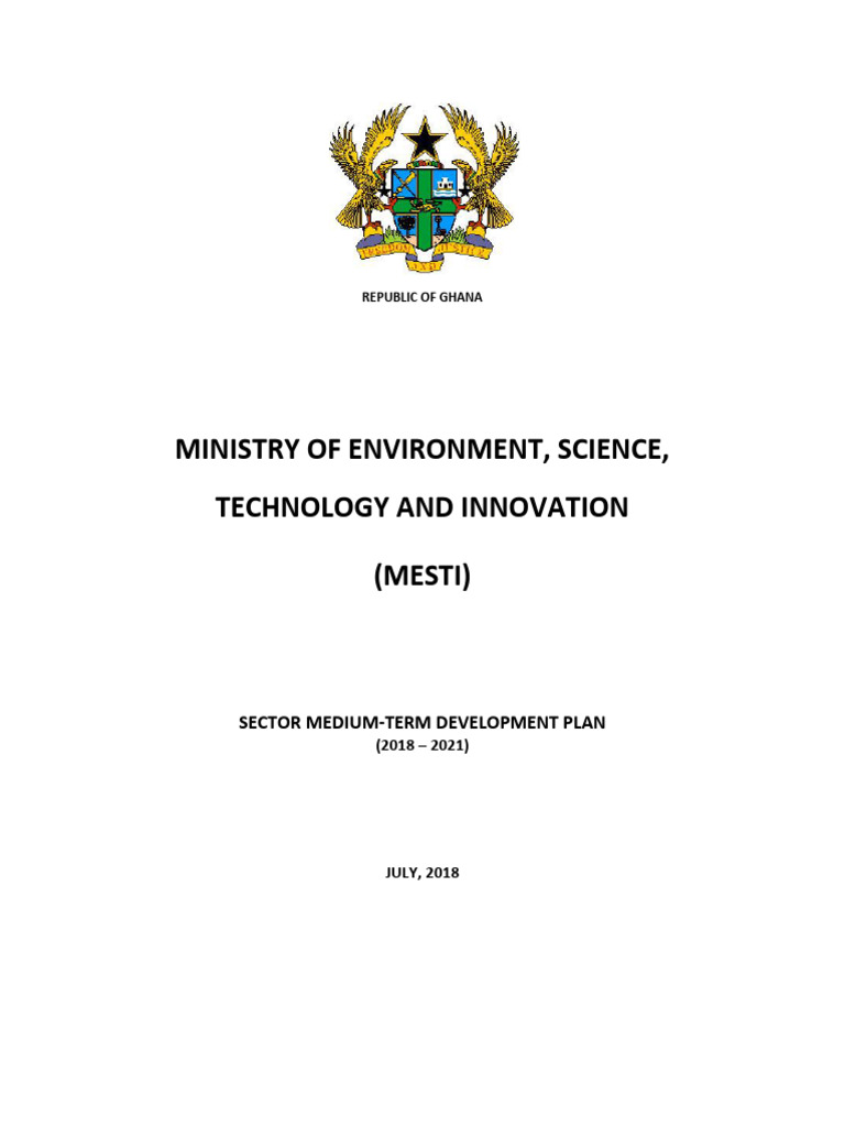 Ministry of Environment Science Technology and Innovation MTDP 2018 ...