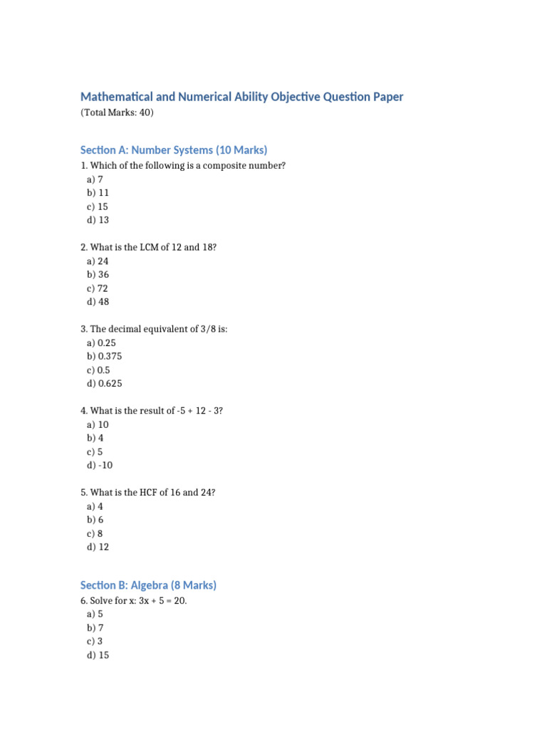 Mathematical_Numerical_Ability_Question_Paper | PDF