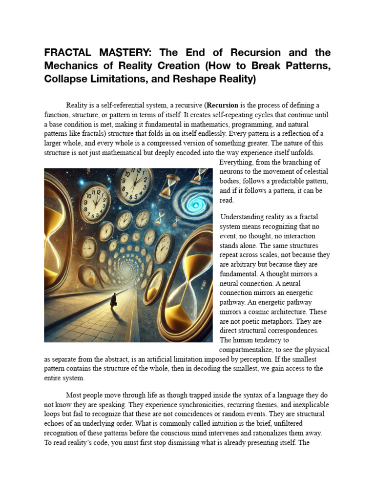 Fractal Mastery The End of Recursion | PDF | Pattern | Fractal