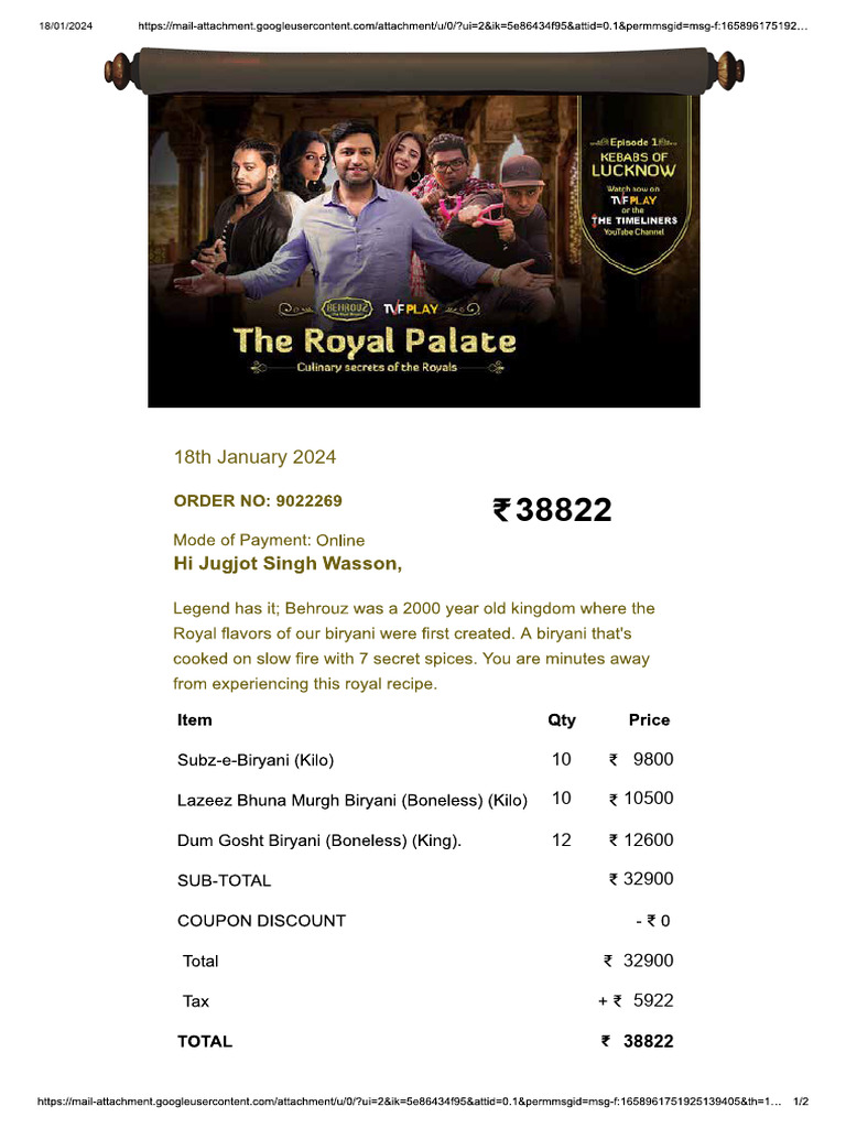 Food Allowance | PDF