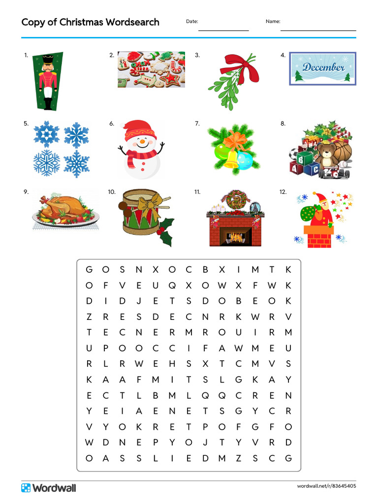 Christmas Word Search Puzzle | PDF