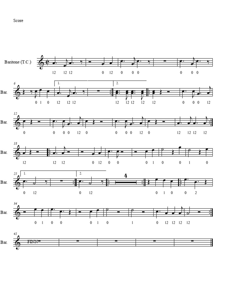 Ay Cariño Baritono Cumbia | PDF