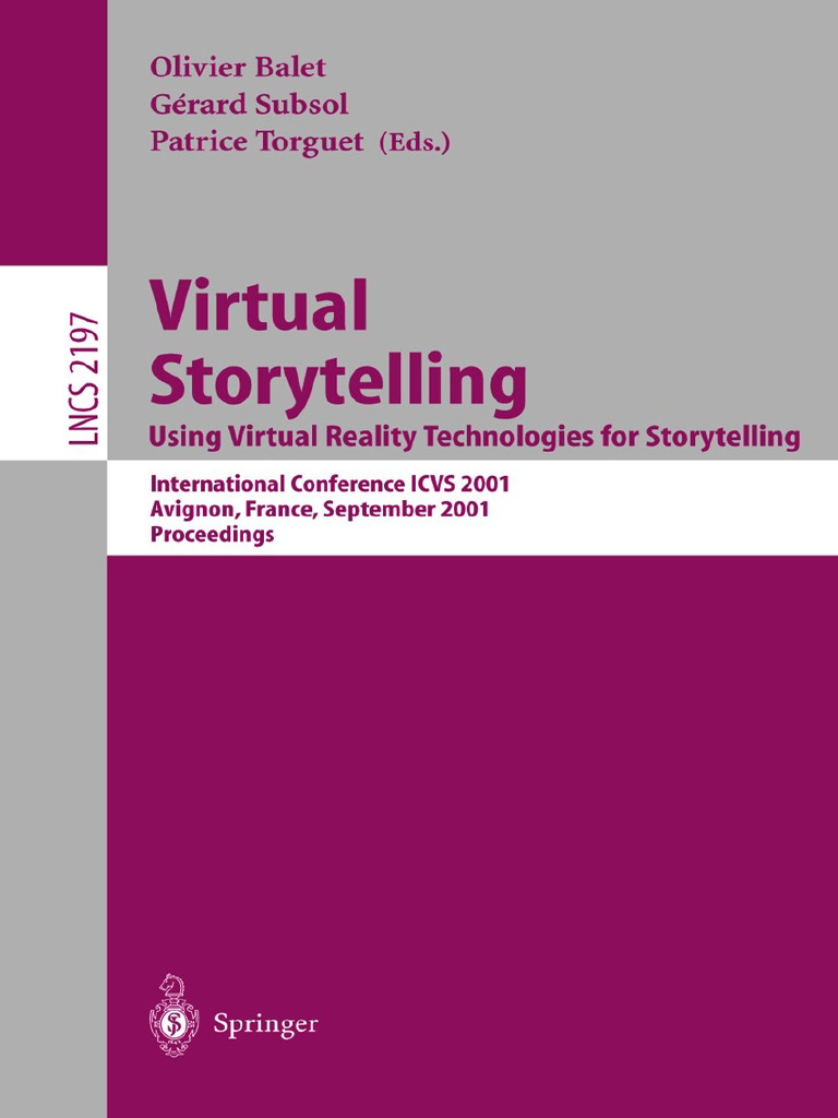 Virtual Storytelling Using Virtual Reality Technologies For Stor 2001 | PDF | Augmented Reality ...