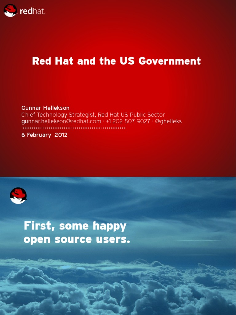 Red Hat and The US Government | PDF | Red Hat | Cloud Computing