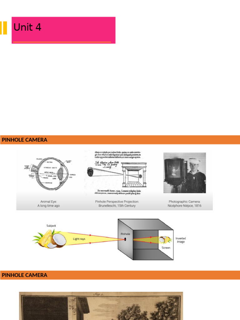 Lecture 2 -Pinhole Camera | PDF | Pixel | Camera