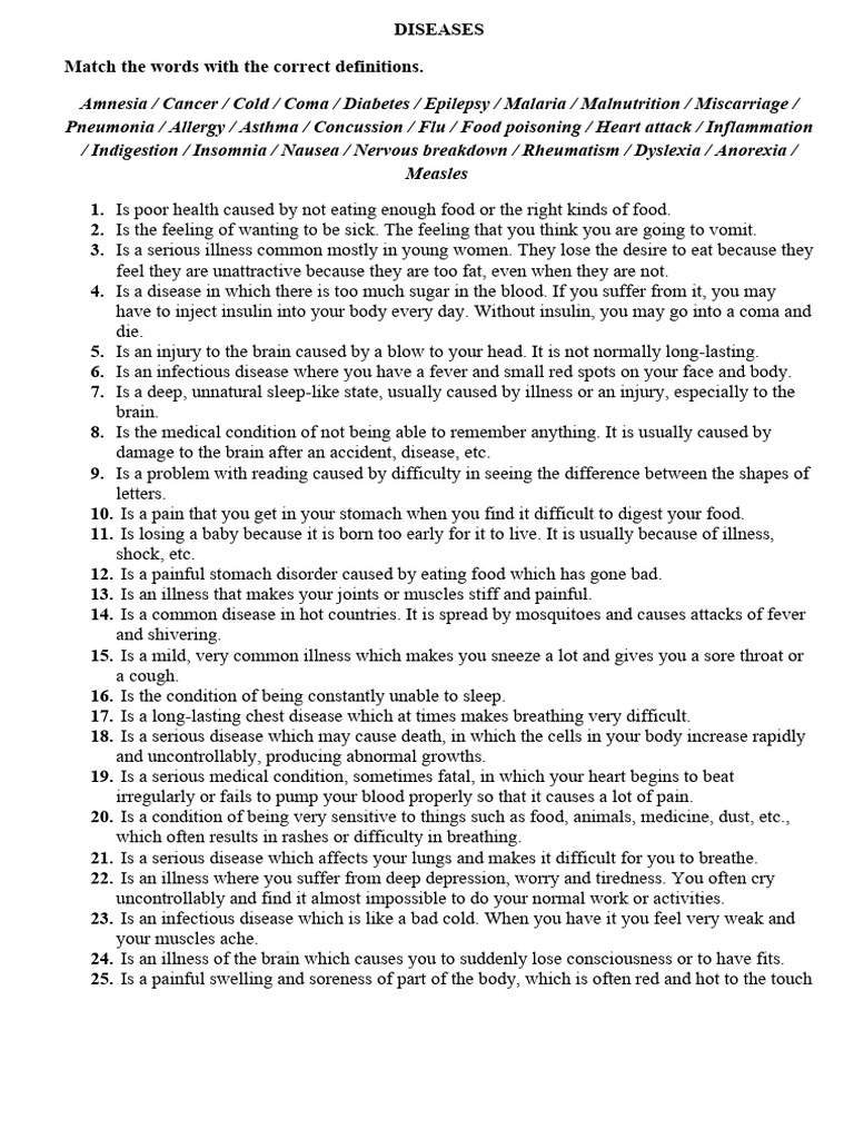 Annex 2 - Diseases | PDF | Pain | Thorax