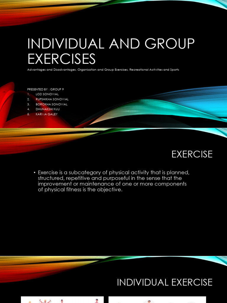 Exercises Therapy Presentation | PDF | Physical Therapy | Clinical Medicine