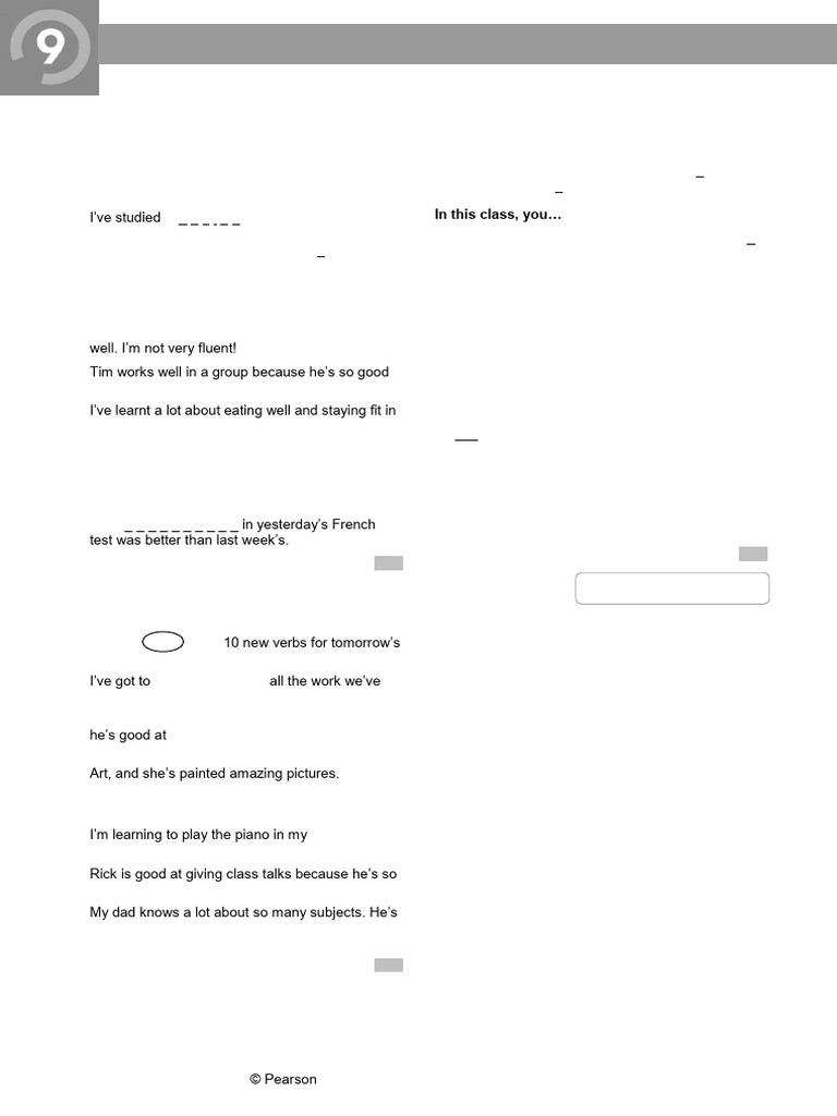ECB1_Tests_Vocabulary Check 9B | PDF | Linguistics
