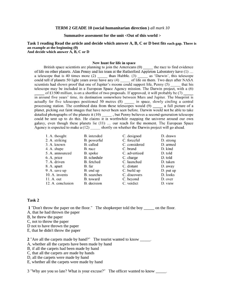 TERM 2 GEADE 10 (social humanitarian direction | PDF