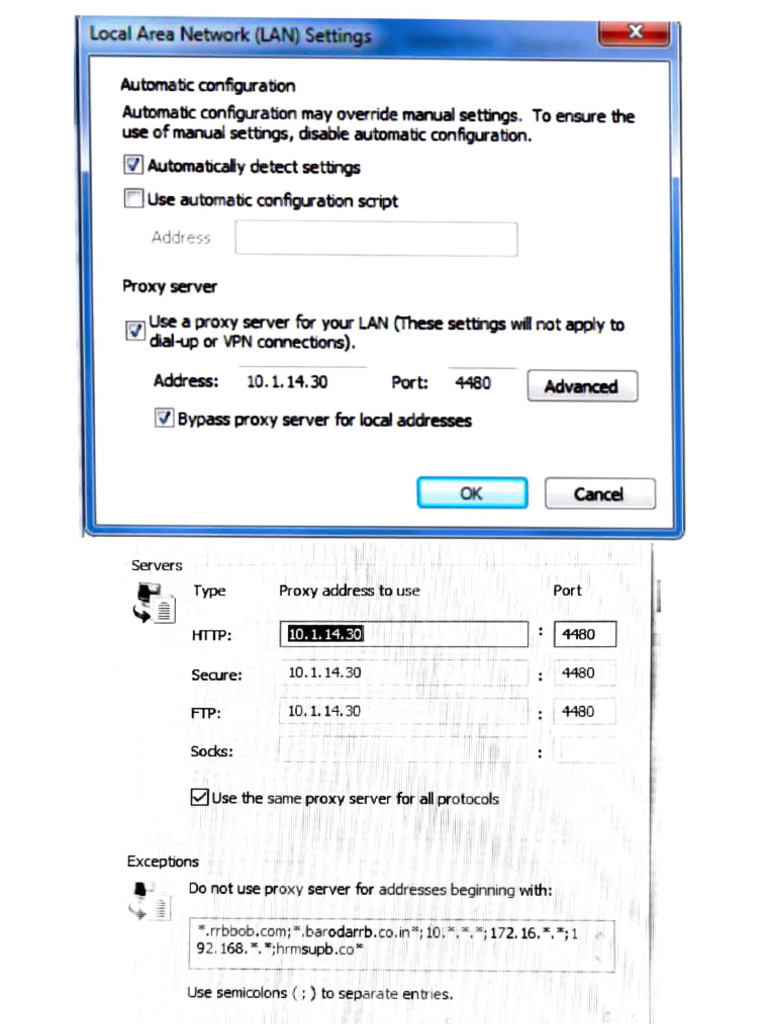 Proxy Setting Helpful Screenshots | PDF