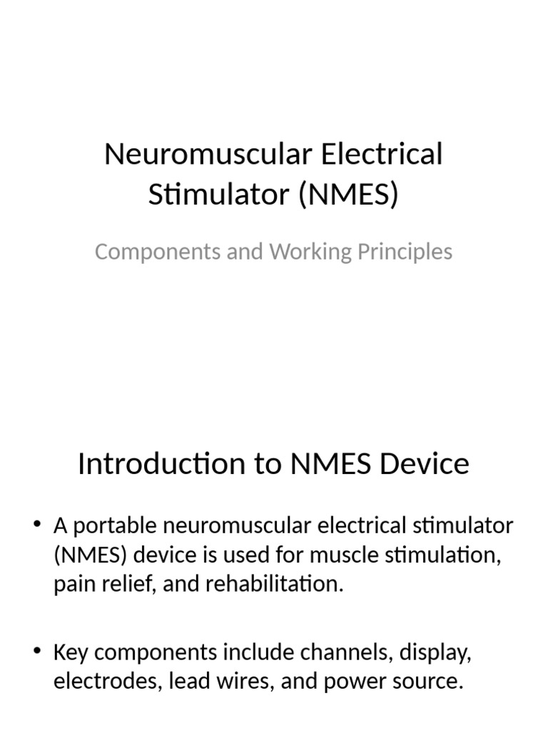 NMES Device: Components & Functionality | PDF