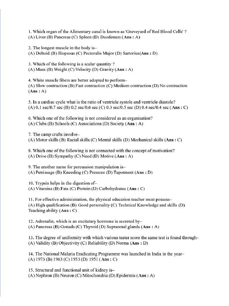 Ba 1st Sem Essentials of Physical Education | PDF