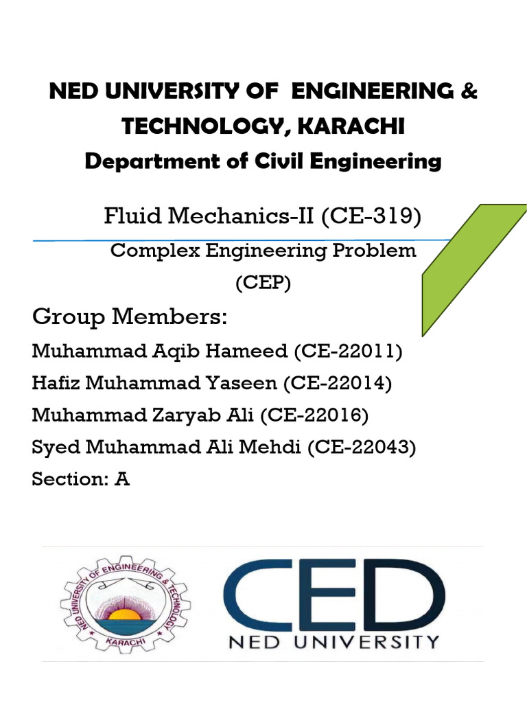 Fluid Mechanics-II (Cep Report) | PDF | Flood | Fluid Dynamics
