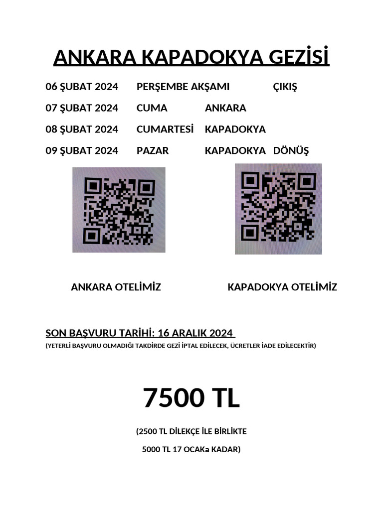 Ankara Kapadokya Tanitim | PDF