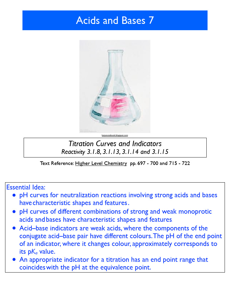 Acid Base 7 TItration Curves and Indicators (2025) | PDF | Titration ...