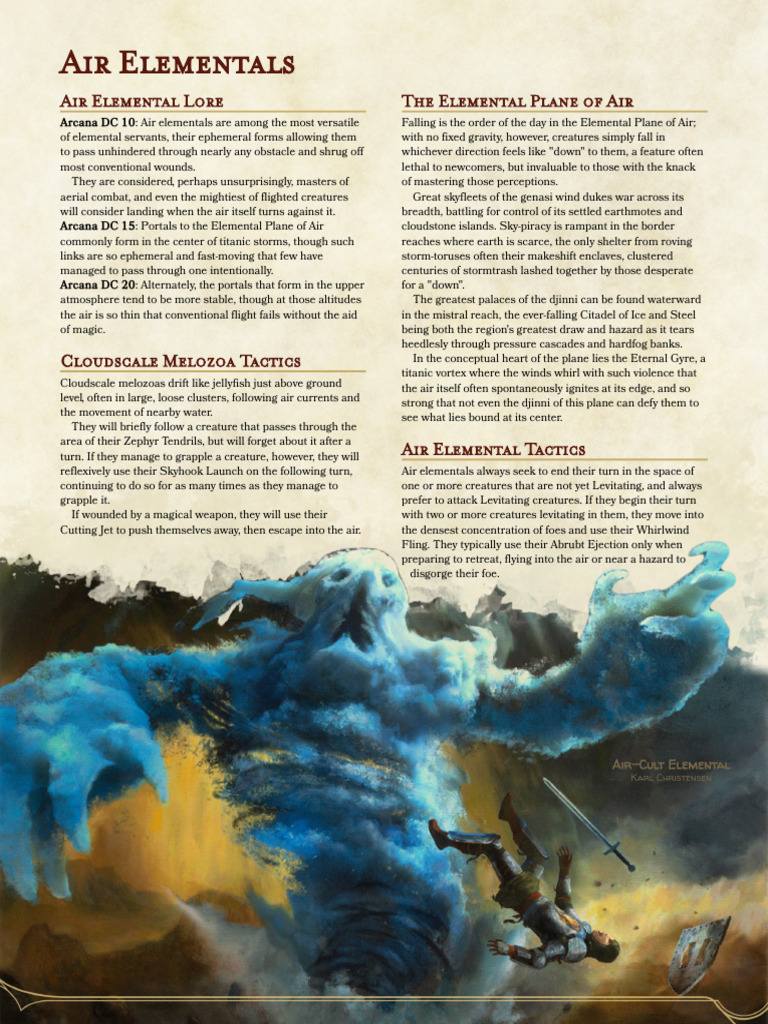 Air Elementals: Lore and Tactics Guide | PDF