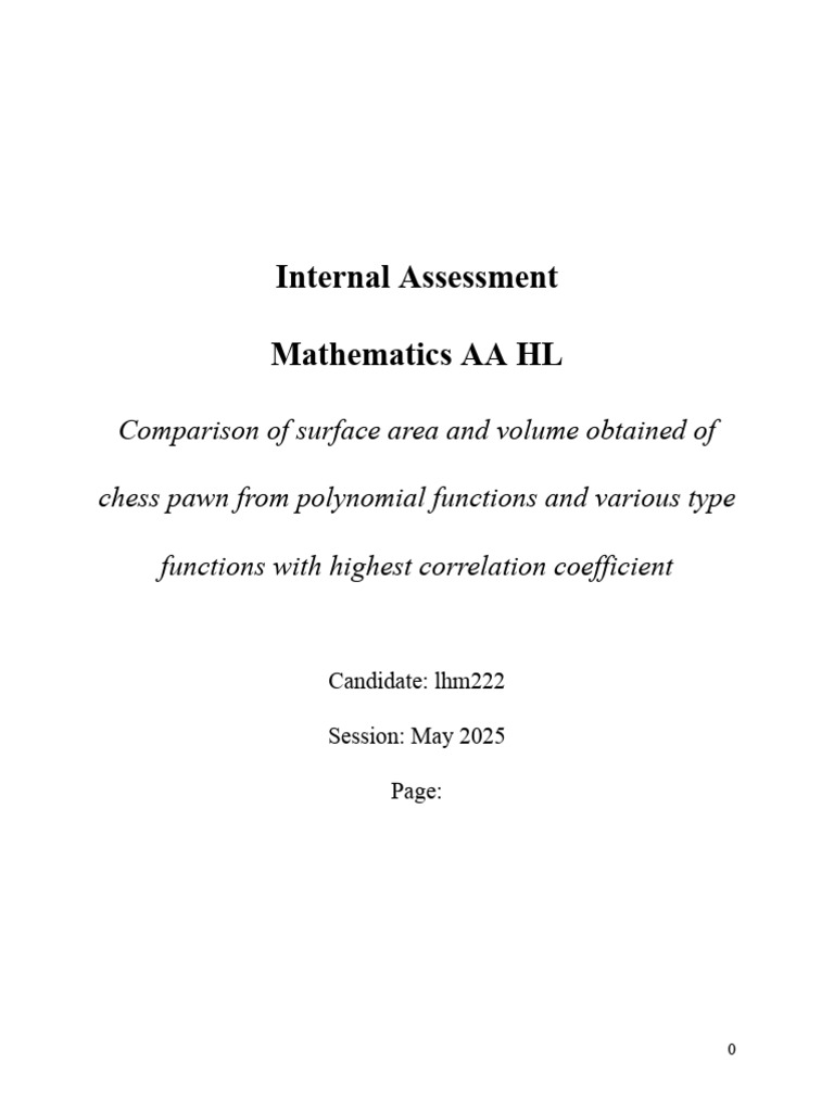 IB Mathematics AA HL IA | PDF | Integral | Area