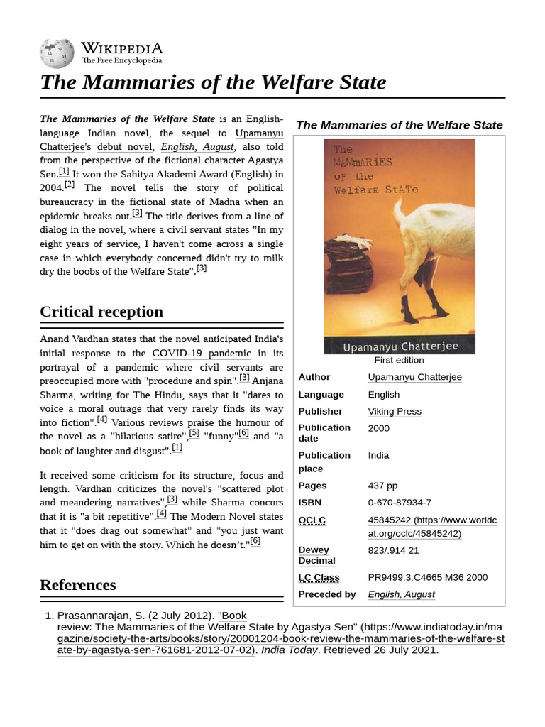 The_Mammaries_of_the_Welfare_State | PDF | Novels | Prose