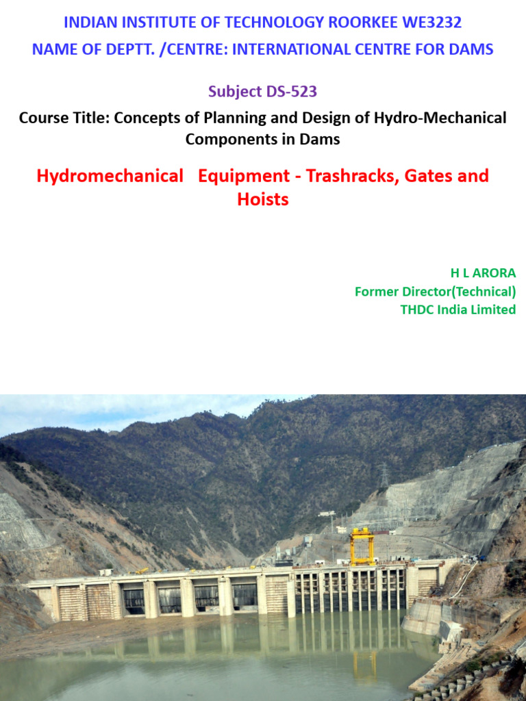 Hydromechanical Equipment in Dams | PDF | Spillway | Dam