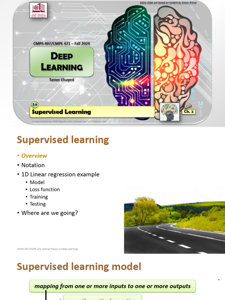 1.b-DL-F24-Supervised Learning | PDF | Regression Analysis | Linear Regression