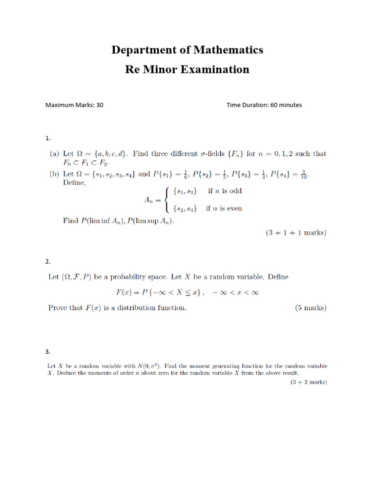 Minors Mtl 106 | PDF | Probability Density Function | Random Variable