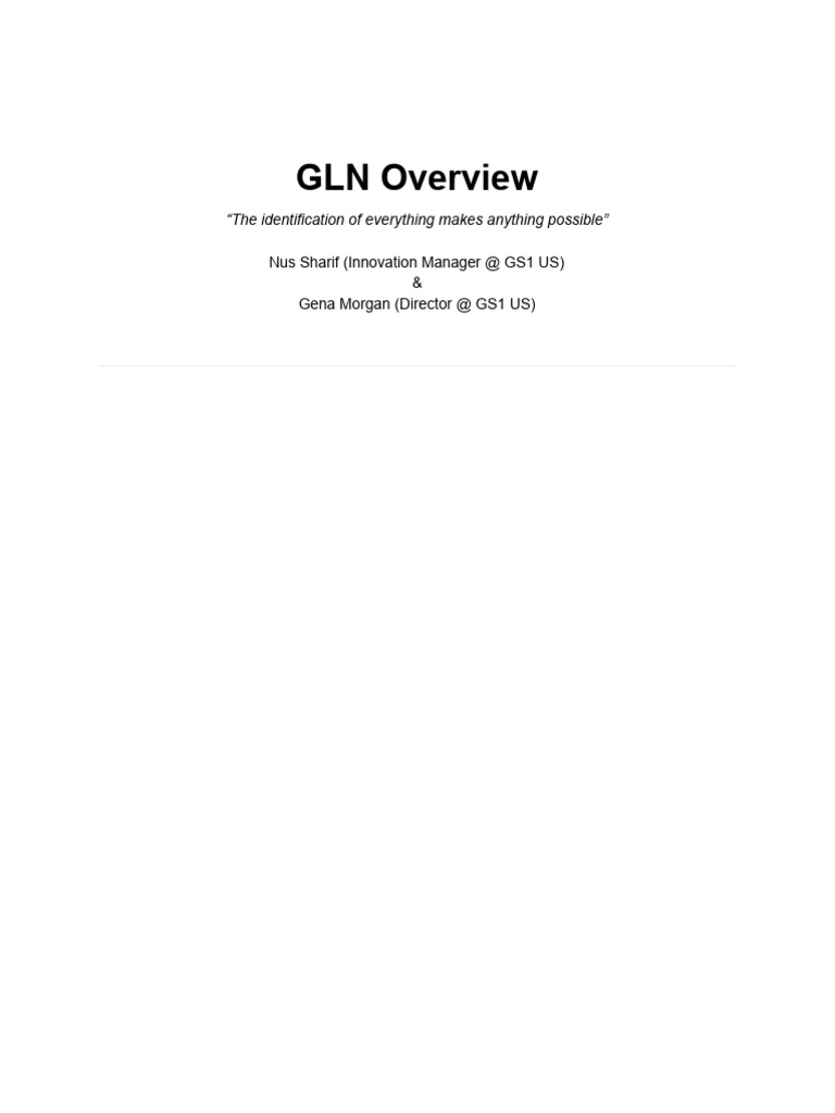 GLN Overview for GRID | PDF | Computing
