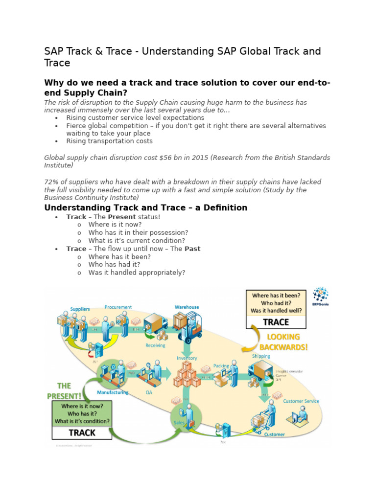 Understanding SAP Global Track & Trace | PDF | Supply Chain | Logistics