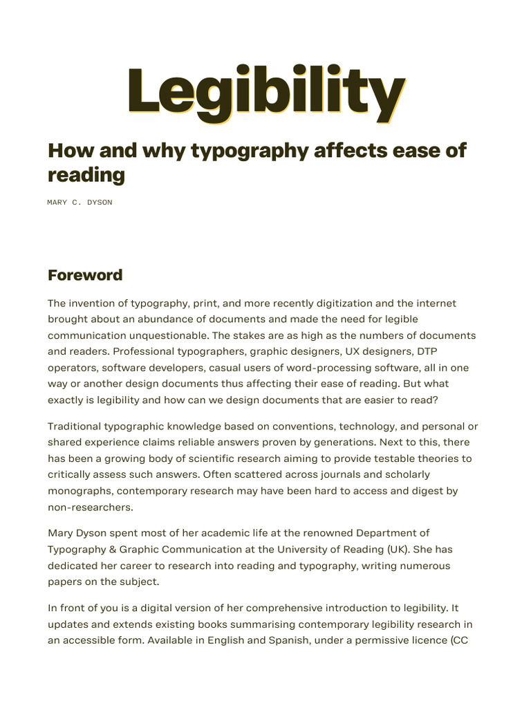DysonMary Legibility 2023-05-04 | PDF | Typography | Visual Perception