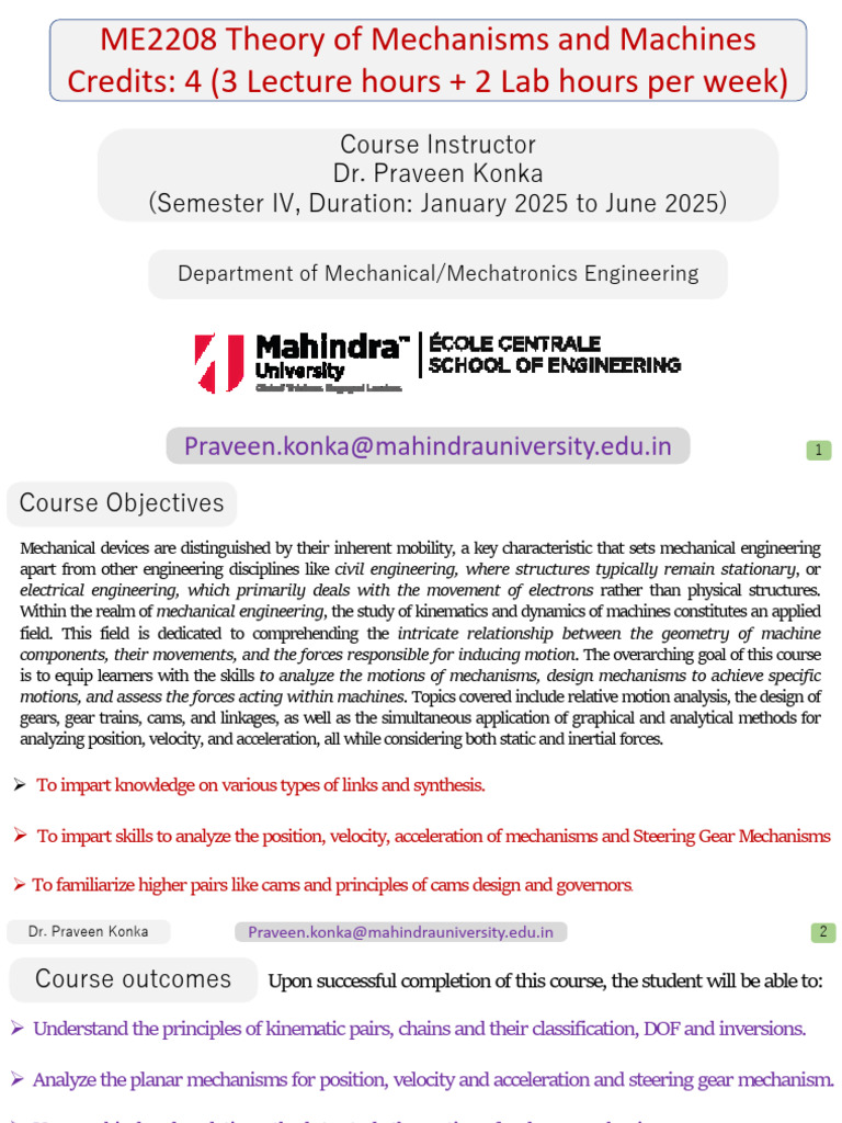 Theory of Machines and Mechanisms - MU | PDF | Machines | Engineering