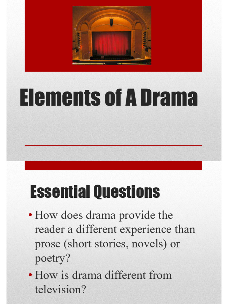 Elements of drama pdf | PDF | Play (Theatre) | Theatre