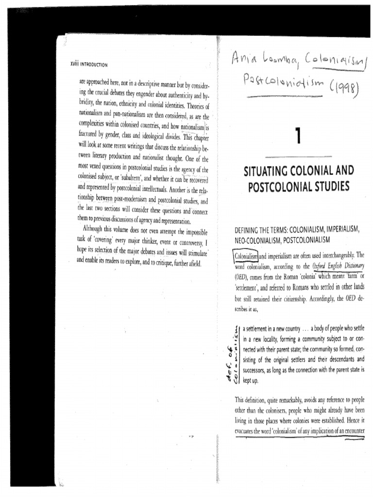 Loomba Colonialism Postcolonialism | PDF