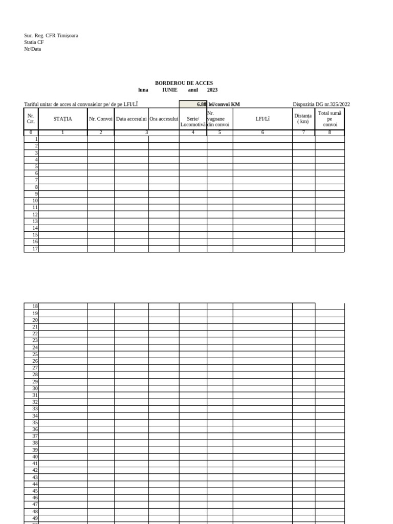 Borderou Activ Model Nou | PDF