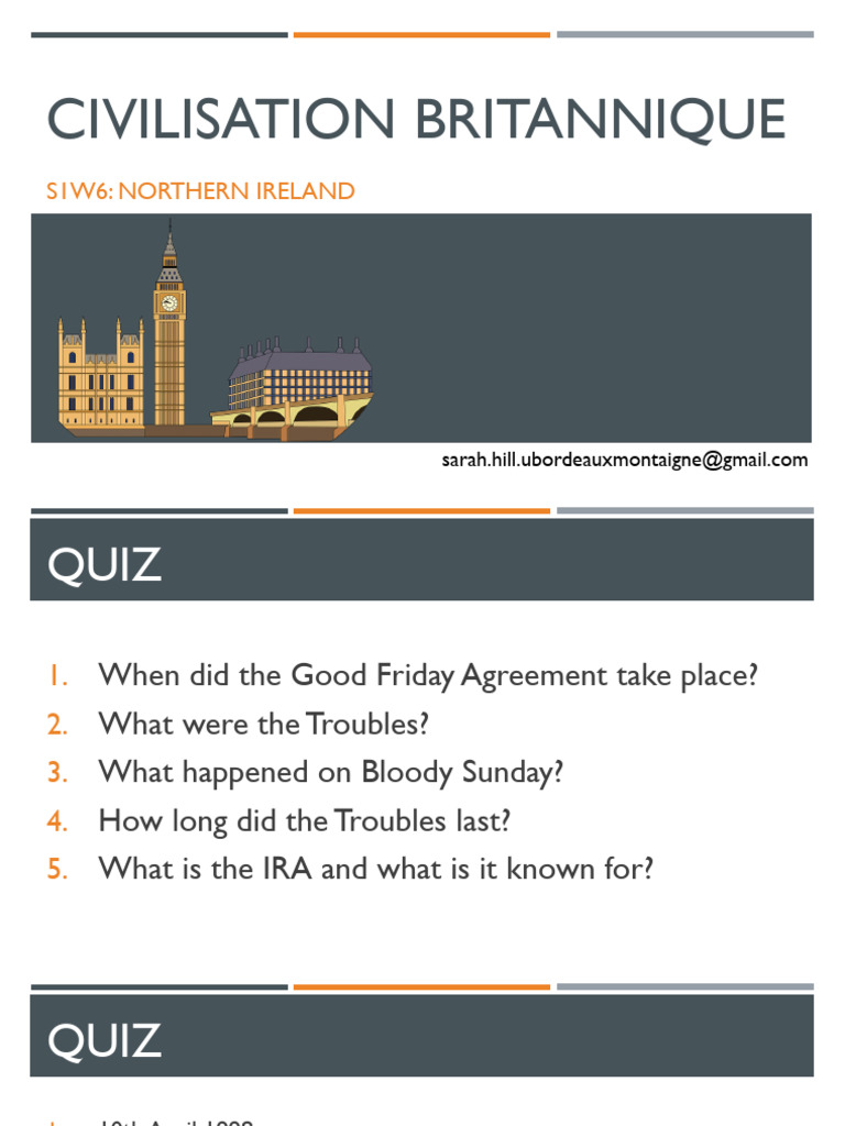 S1W6 Northern Ireland - TD04 | PDF | Northern Ireland | Unionism In Ireland