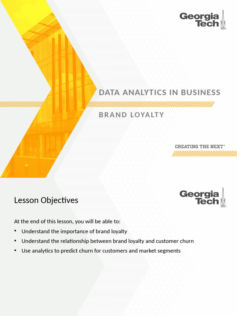 MGT 6203 Week - Brand Loyalty v5 | PDF | Market Segmentation | Analytics