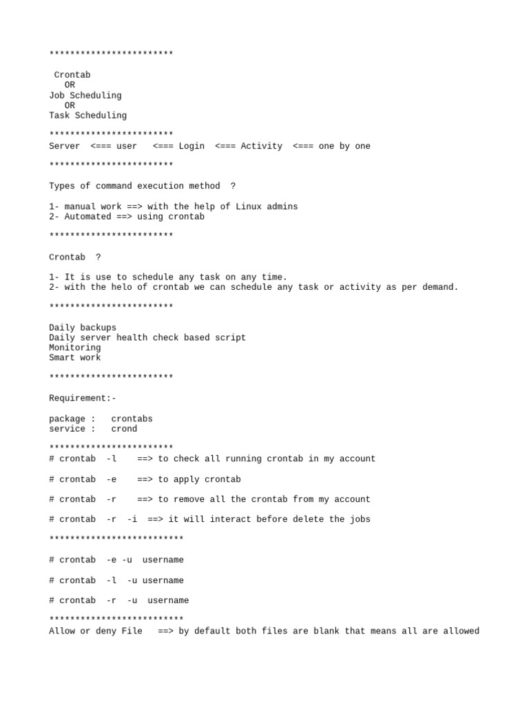 Crontab-Theory-Examples | PDF | Software | Computing