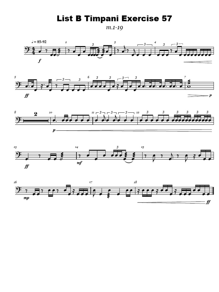 List B Timpani | PDF