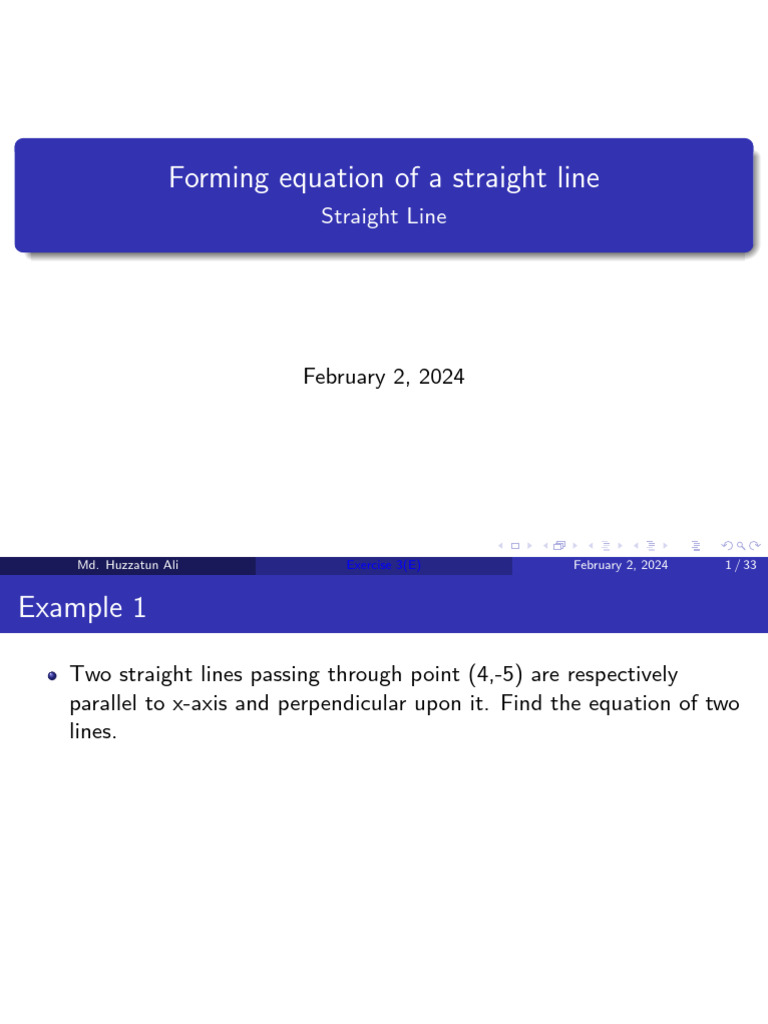Intercept Representation in Line Equations | PDF | Line (Geometry ...