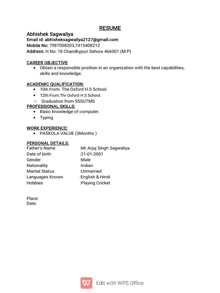 Share Abhishek Resume | PDF