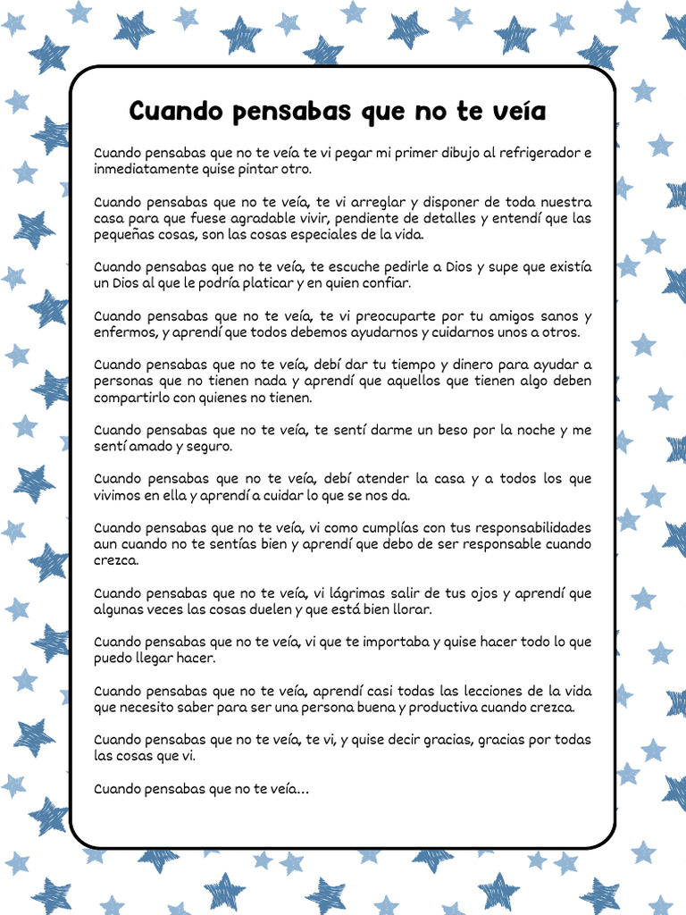 Cuando Pensabas Que No Te veía@ENPRIMERCICLO | PDF