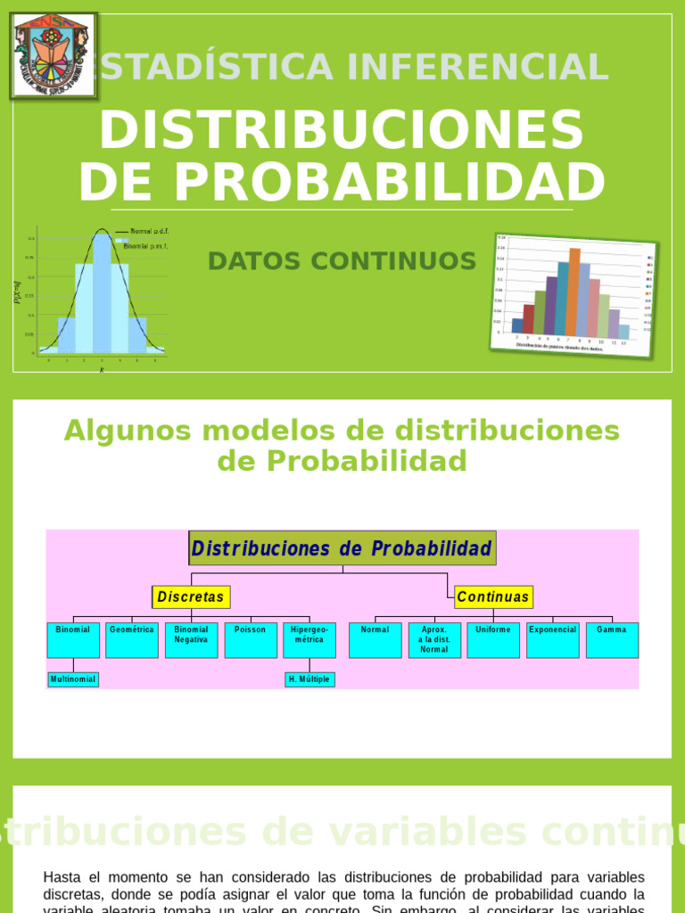 Distribuciones de Probabilidad Continuas | PDF | Distribución normal | Desviación Estándar