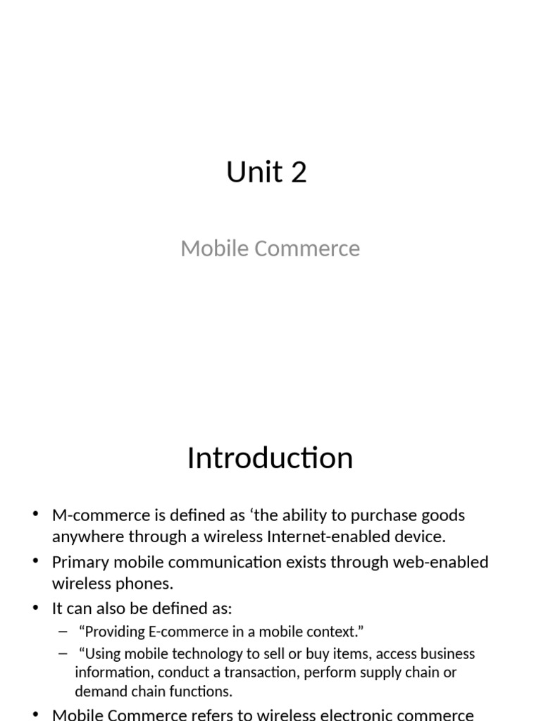 M-Commerce: The Future of Transactions | PDF | World Wide Web | Internet & Web