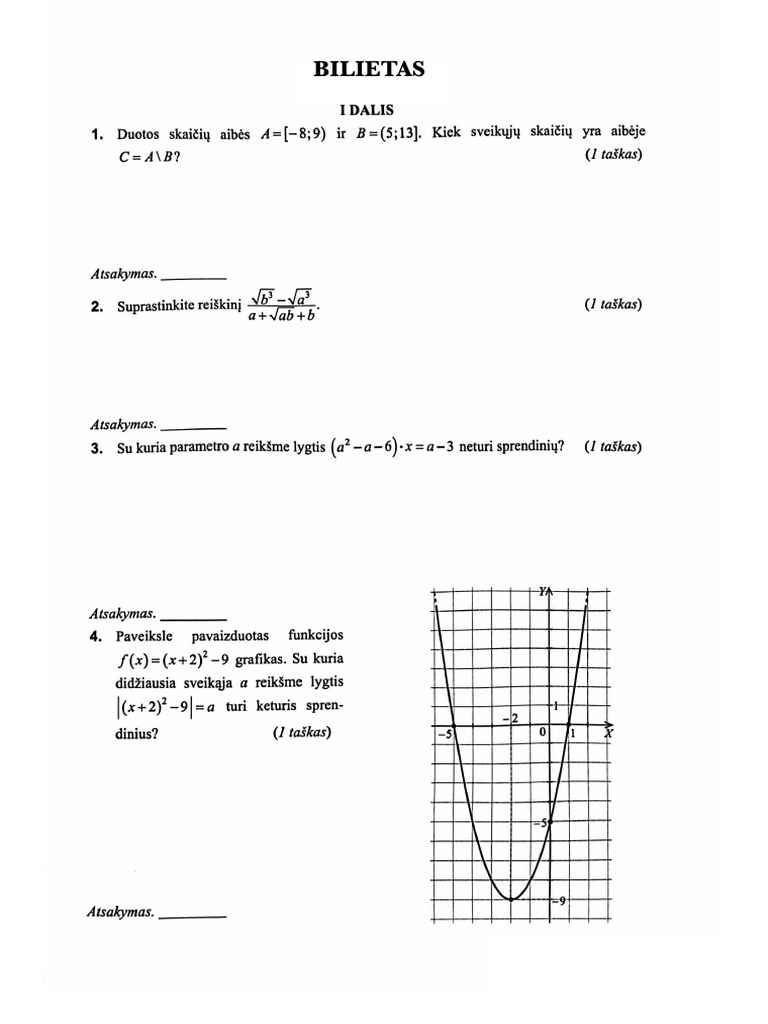 15 Bilietas | PDF
