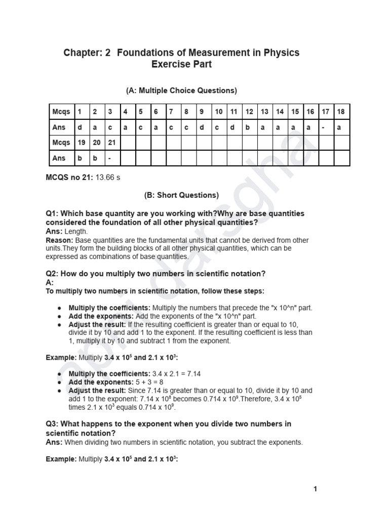 Chapter - 2 Foundations of Measurement in Physics | PDF | Volume | Observational Error