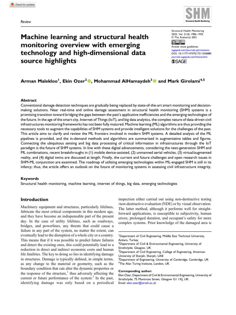 malekloo-et-al-2021-machine-learning-and-structural-health-monitoring-overview-with-emerging ...
