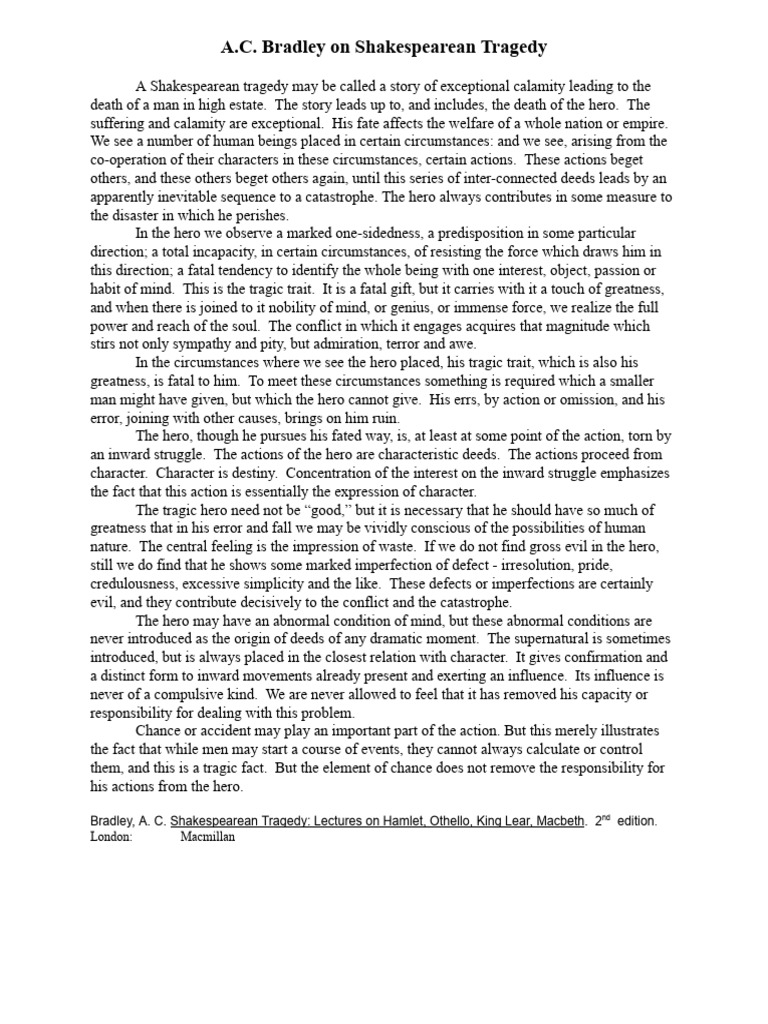 Shakespearean Tragedy Insights | PDF | Tragedy | Hero