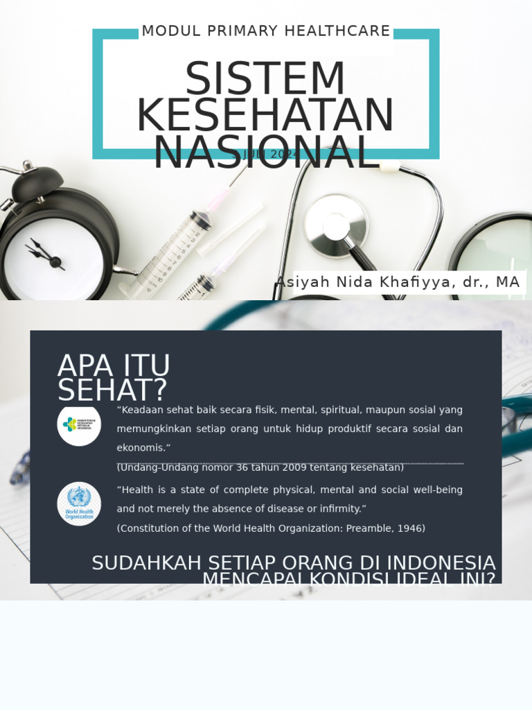 ANK - Sistem Kesehatan Nasional | PDF